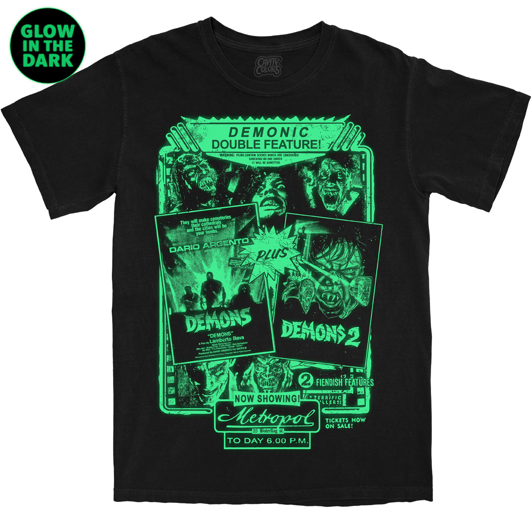DEMONS DOUBLE FEATURE - T-SHIRT - GLOW IN THE DARK (COMFORT COLORS ...